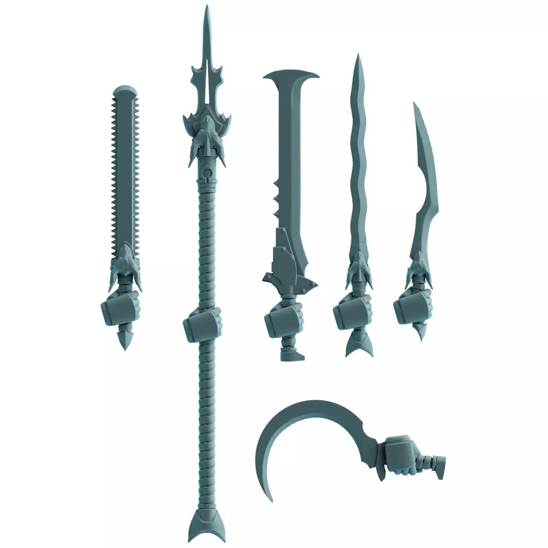 Scylla Legion Melee Weapons X25 Scifi Wargame Roleplay 32mm 3D ...