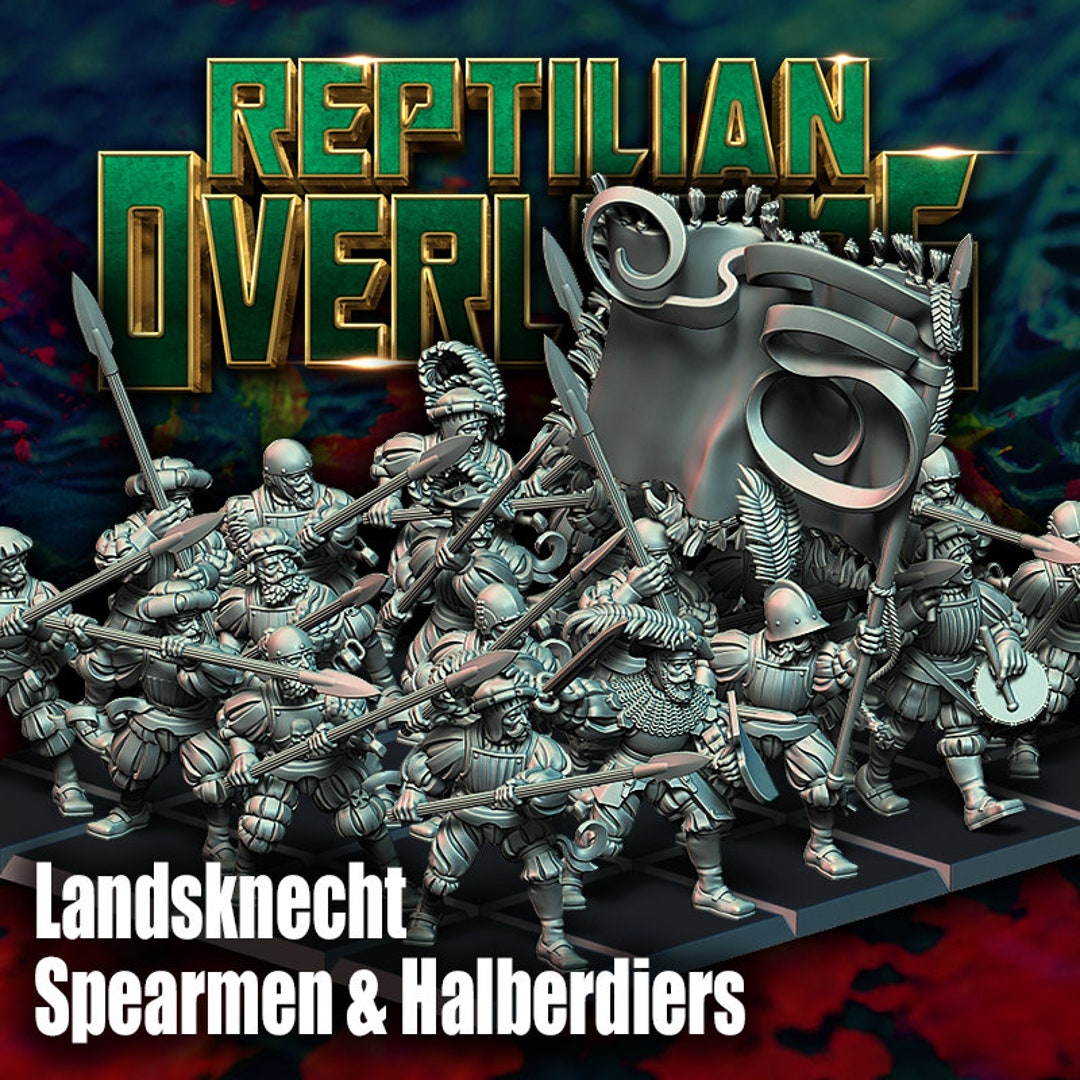 Landsknecht Spearmen and Halberdiers X10 Figures Fantasy Historical ...
