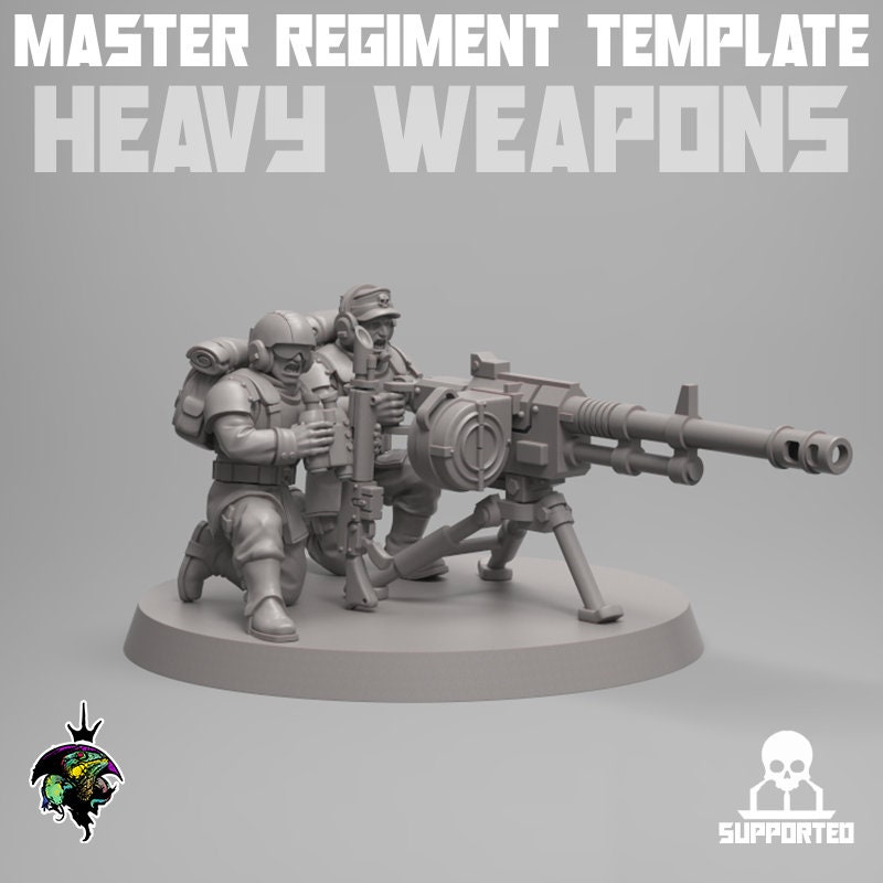Master Regiment Template Heavy Weapons Teams Heroic 32 Wargame Scifi - Etsy