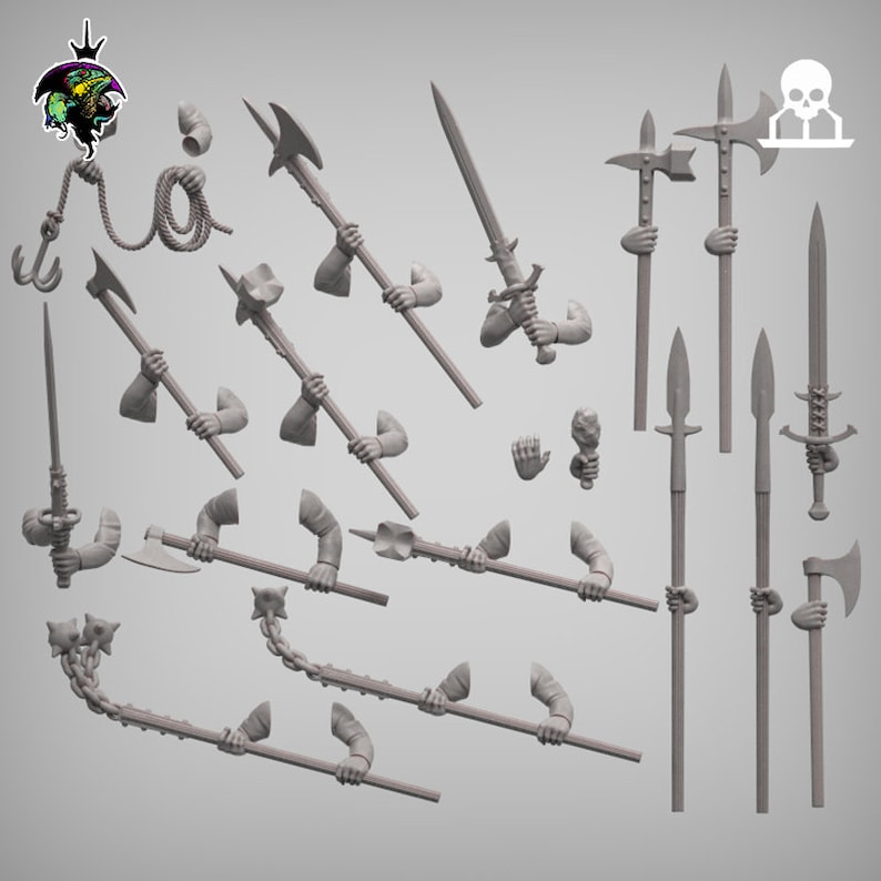 Mercenaries and Militia Two-handed Weapons Set Fantasy Historical ...