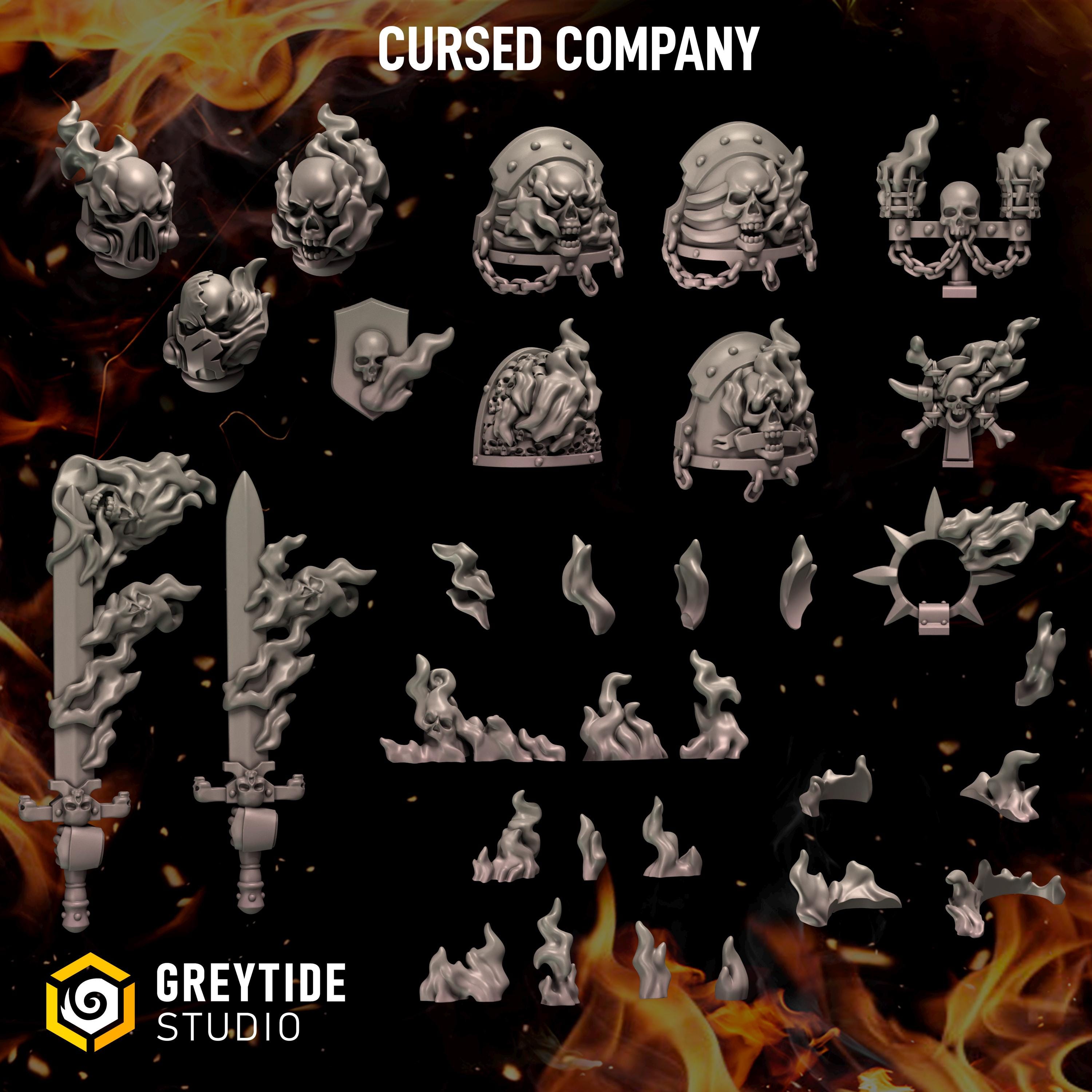Cursed Company Bits Scifi Space Warriors Wargame SM Scaled Heroic 32mm ...