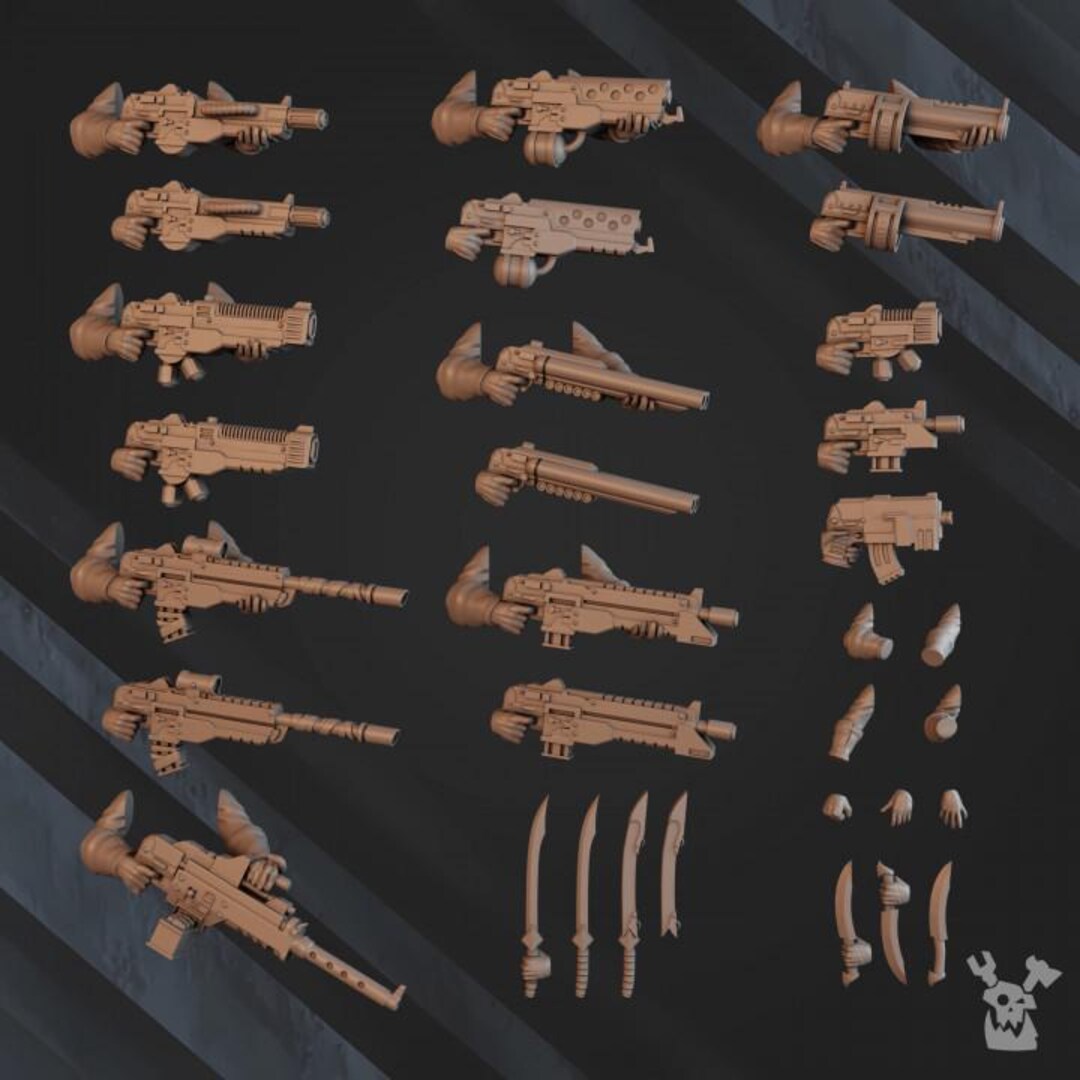 Bedouin Desert Stalkers Weapons Kit Scifi Wargame Roleplay 32mm 3D ...