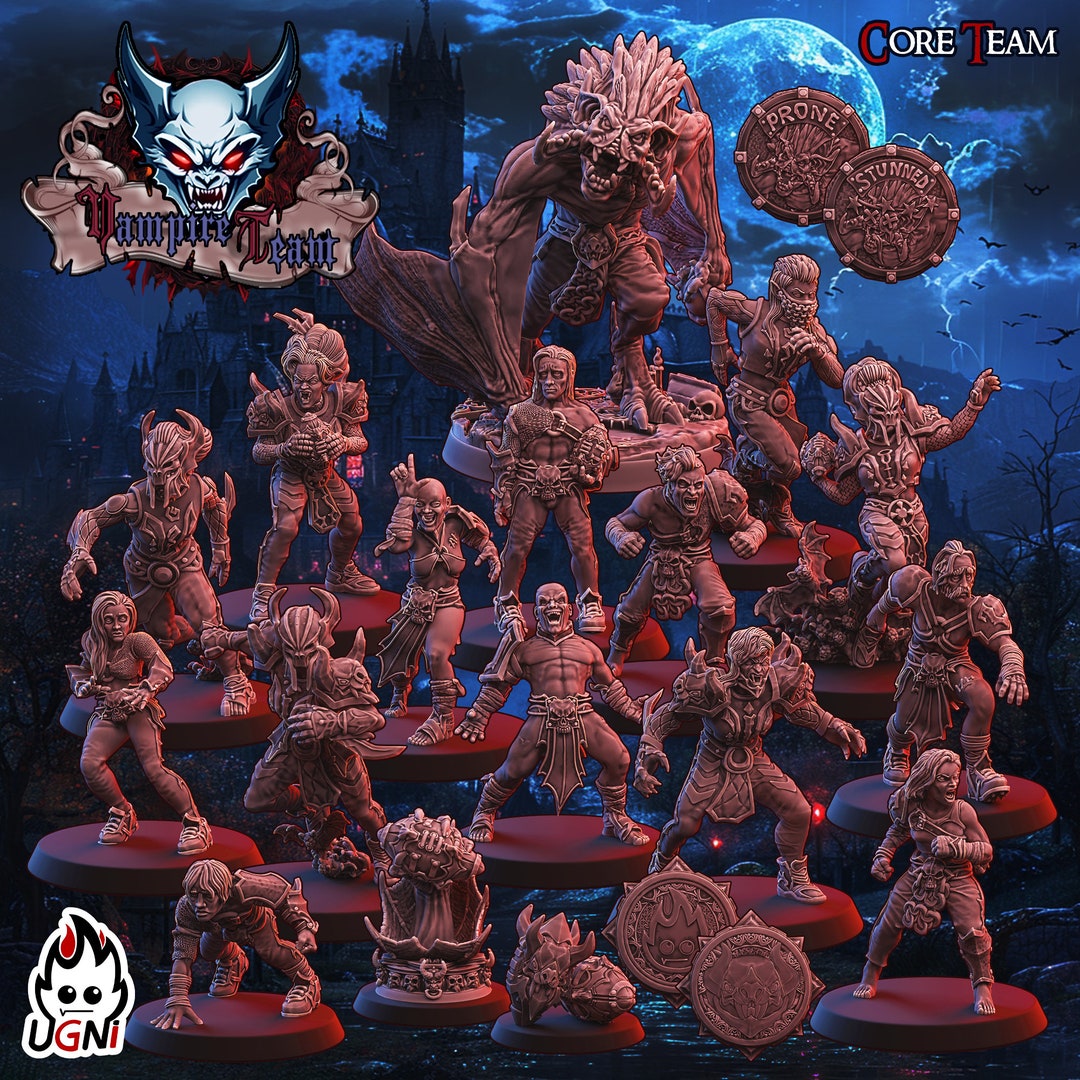 Vampire Team X15 Blood Sport Fantasy Football UGNI Miniatures 3D Print ...