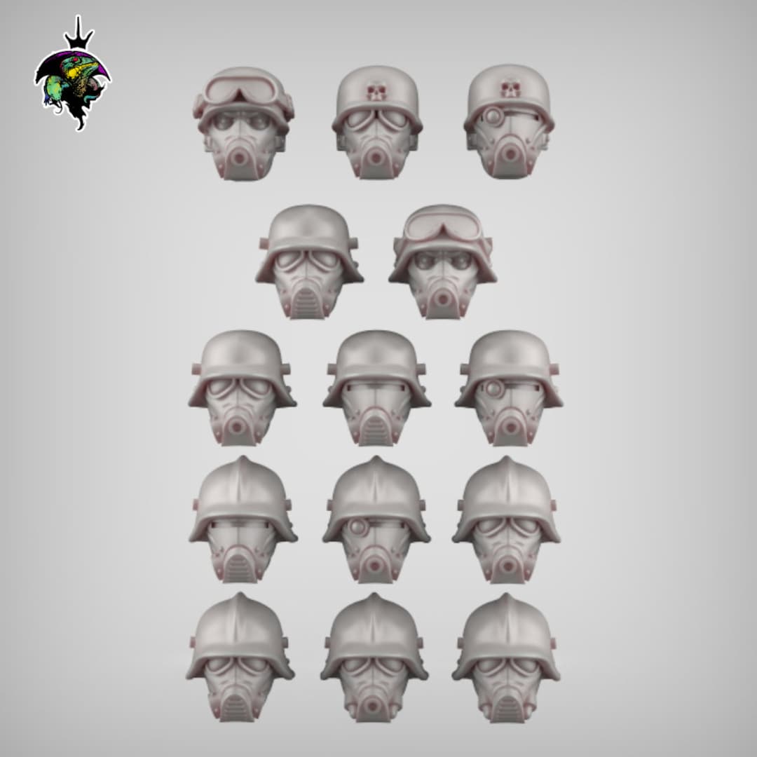 Raumsturmer Armageddon Heads X14 Scifi Wargame Roleplay 32mm 3D ...