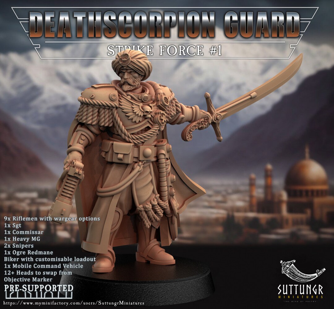 Imperial Deathscorpion Commissar Desert Guard Scifi Wargame Roleplay ...