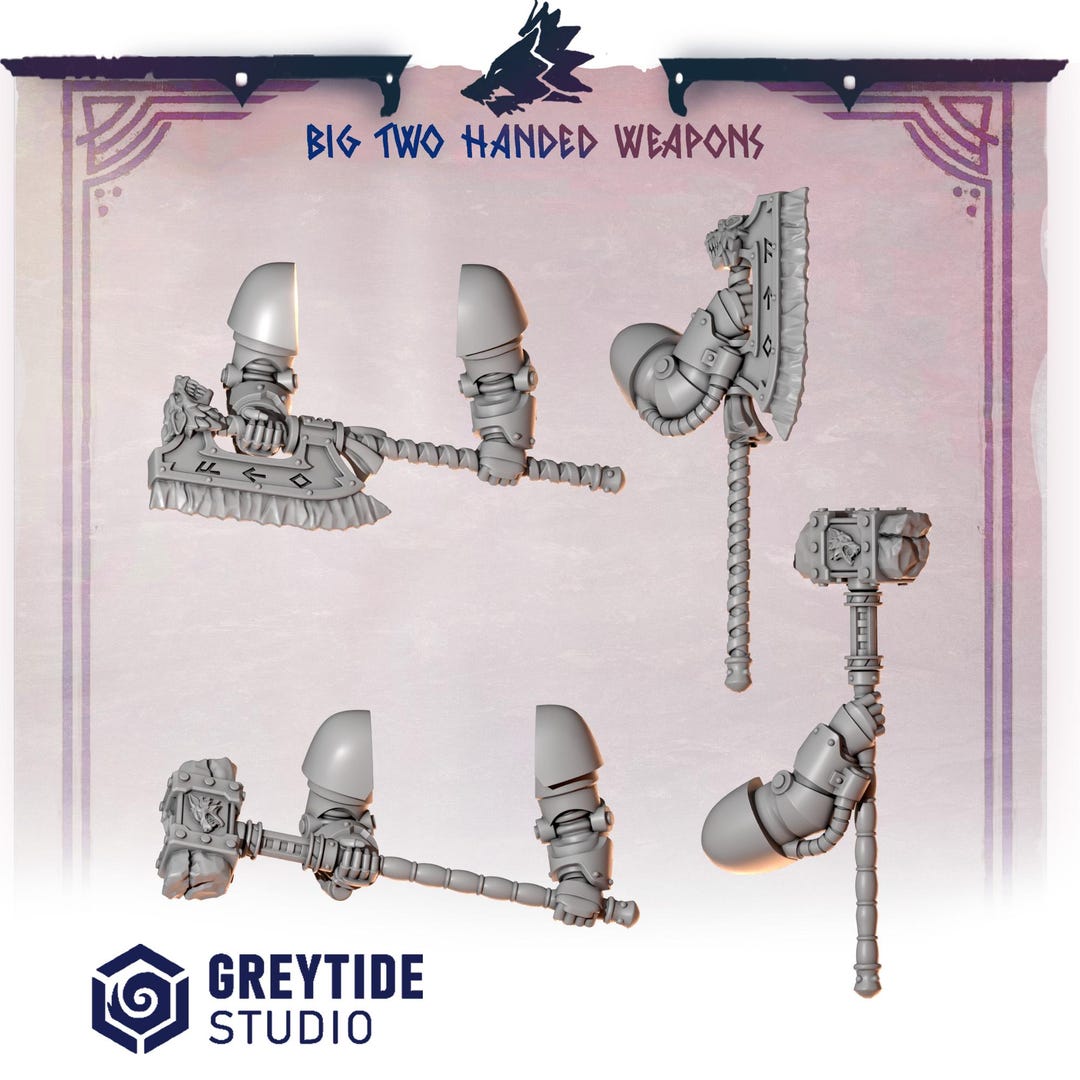 Primal Hounds Big Termi Two Handed Melee Weapons Scifi Wargame Greytide ...