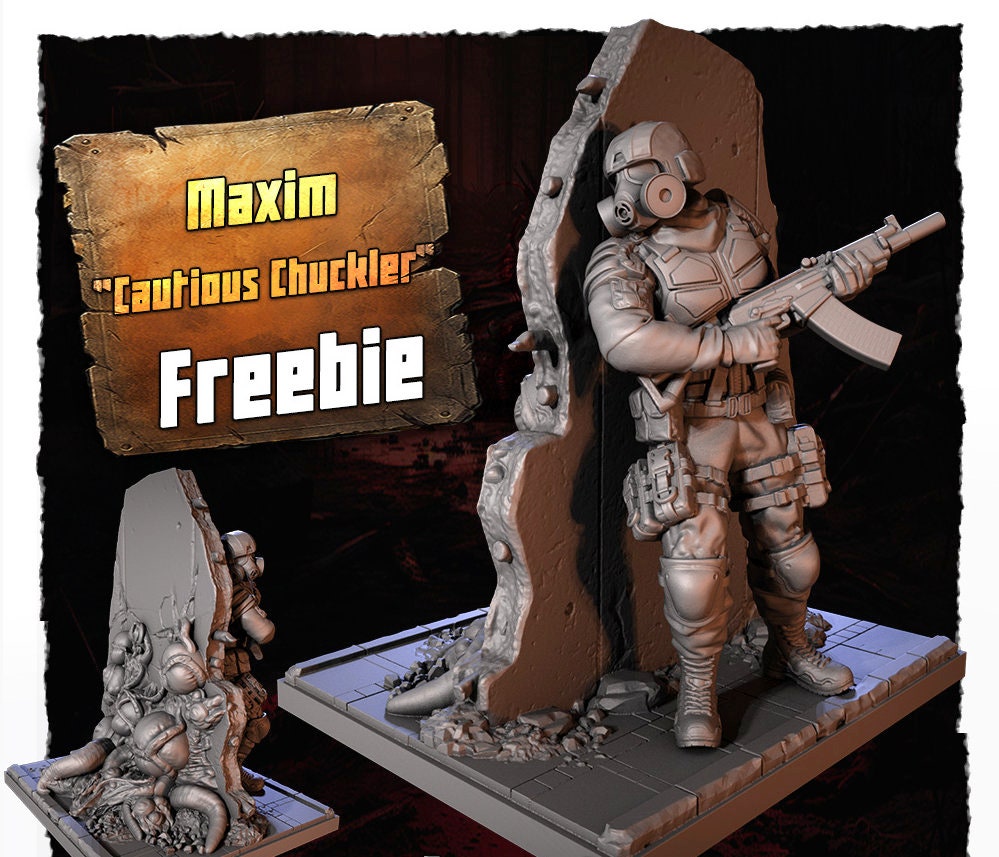 Post Apocalyptic Stalker Mercenary Diorama 32mm Stalker Inspired Medusa ...