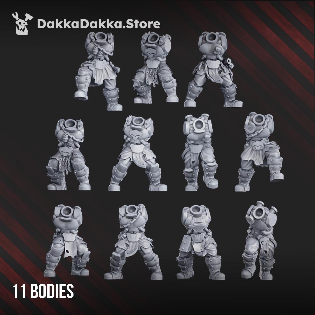 Colossus Squad Body Set X11 Scifi Wargame Roleplay 32mm 3D Dakkadakka ...