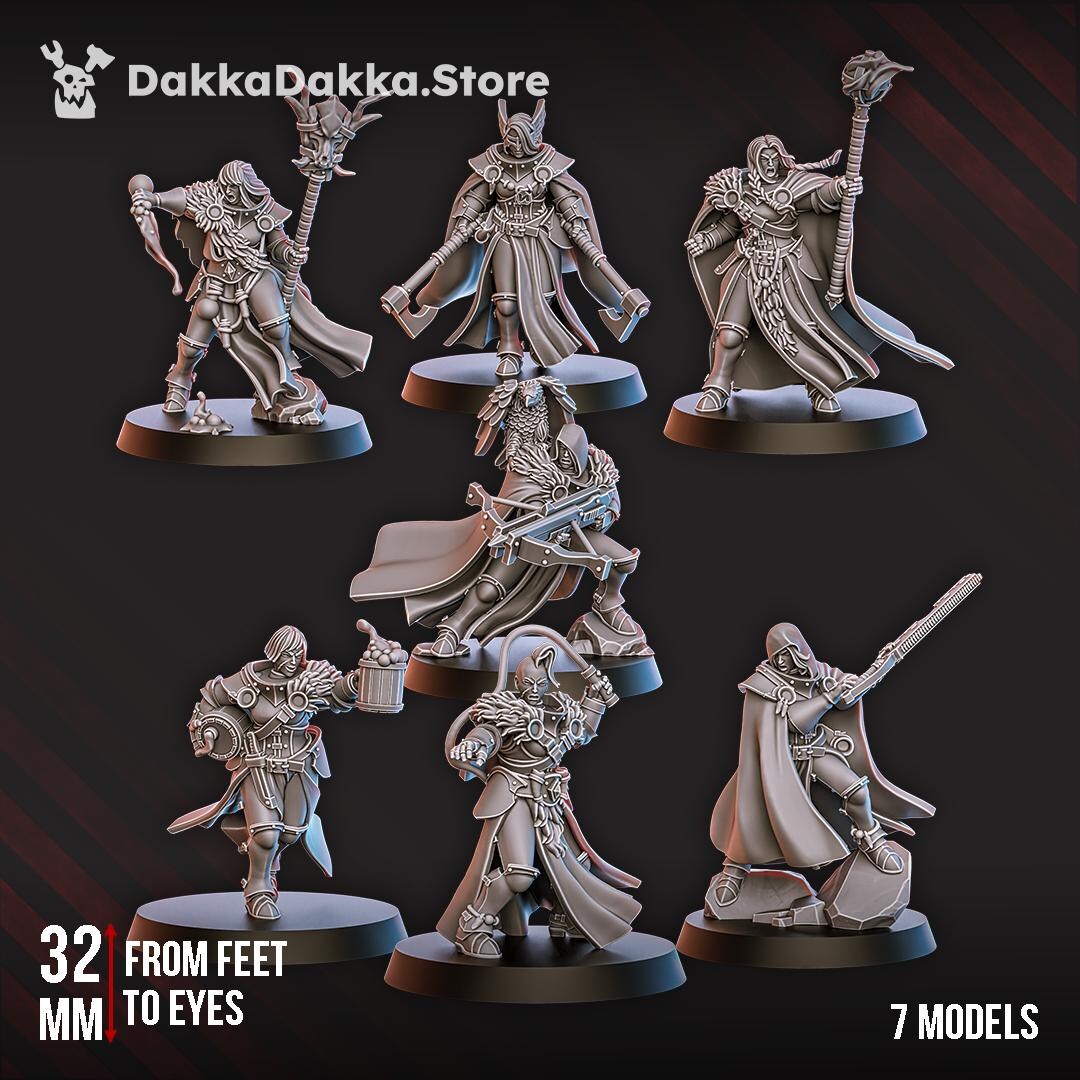 Blackhide Tribe Sister Squad X7 Scifi Wargame Roleplay 32mm 3D ...