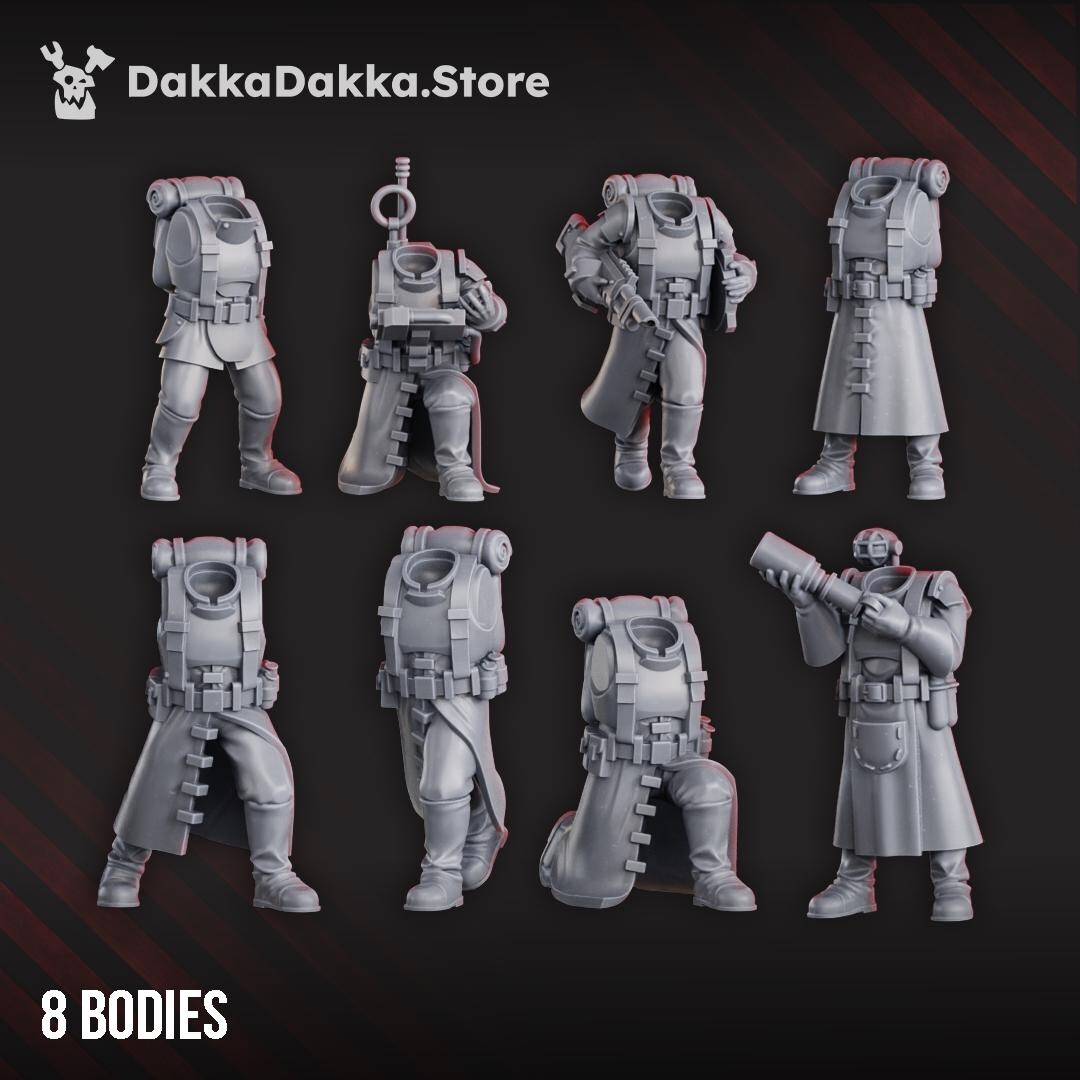 3rd Death Division Body Set X8 Scifi Wargame Roleplay 32mm 3D ...