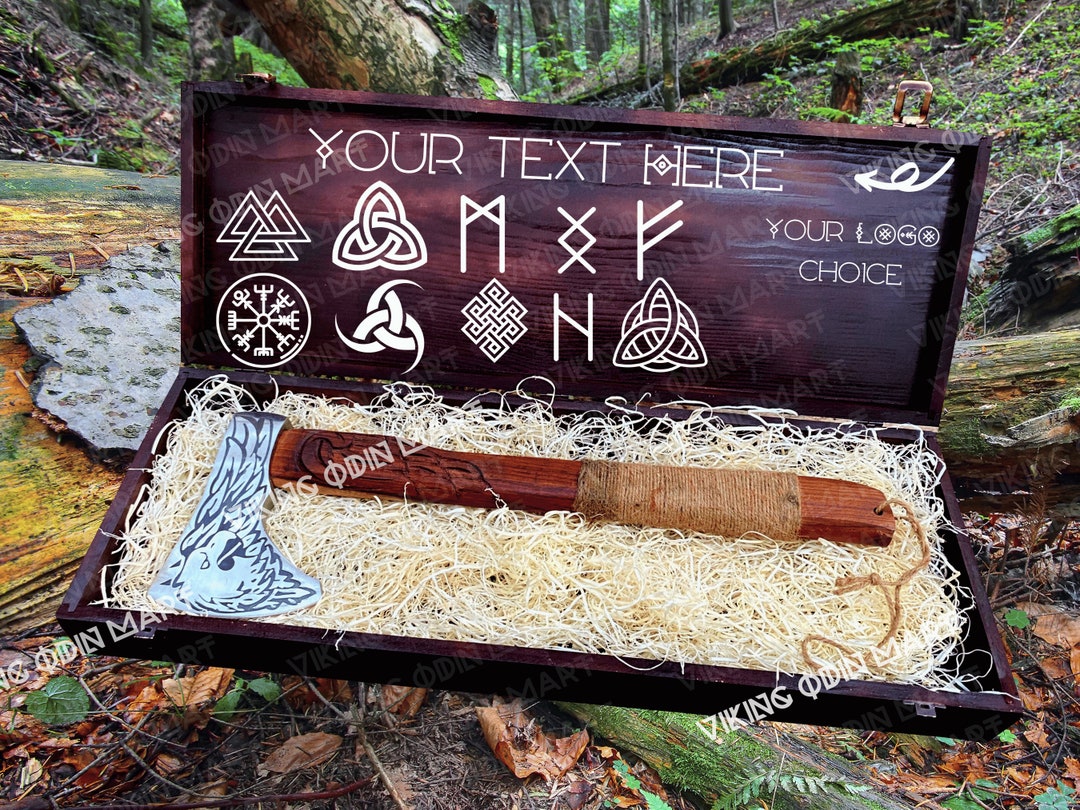 Handmade Eagle Viking Axe: Personalized Engraved Gift Box - Etsy