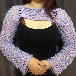 Mesh/fishnet Stitch Shrug Bolero Crochet Pattern Beginner Friendly ...