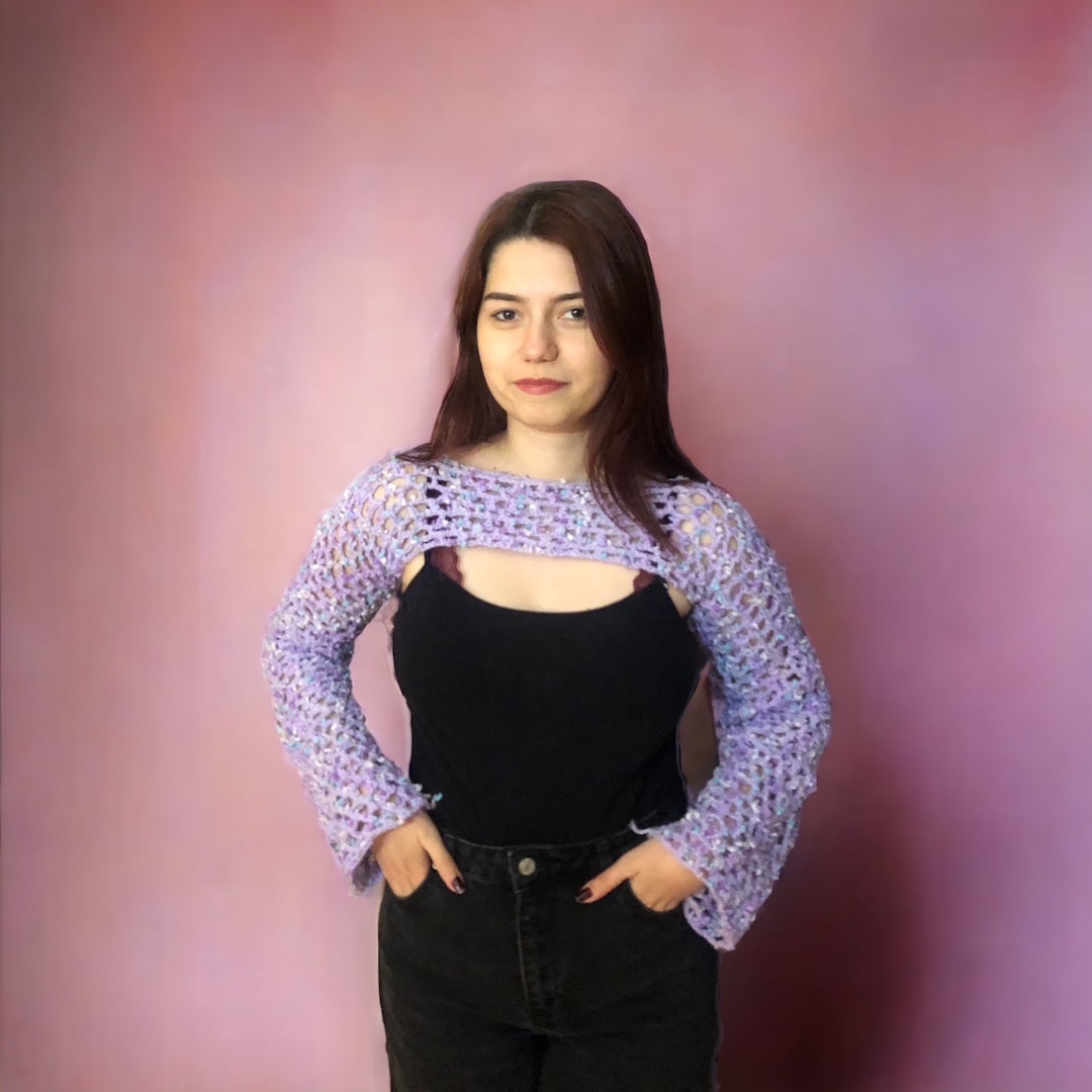 Mesh/fishnet Stitch Shrug Bolero Crochet Pattern Beginner Friendly ...