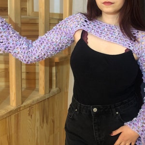 Mesh/fishnet Stitch Shrug Bolero Crochet Pattern Beginner Friendly ...