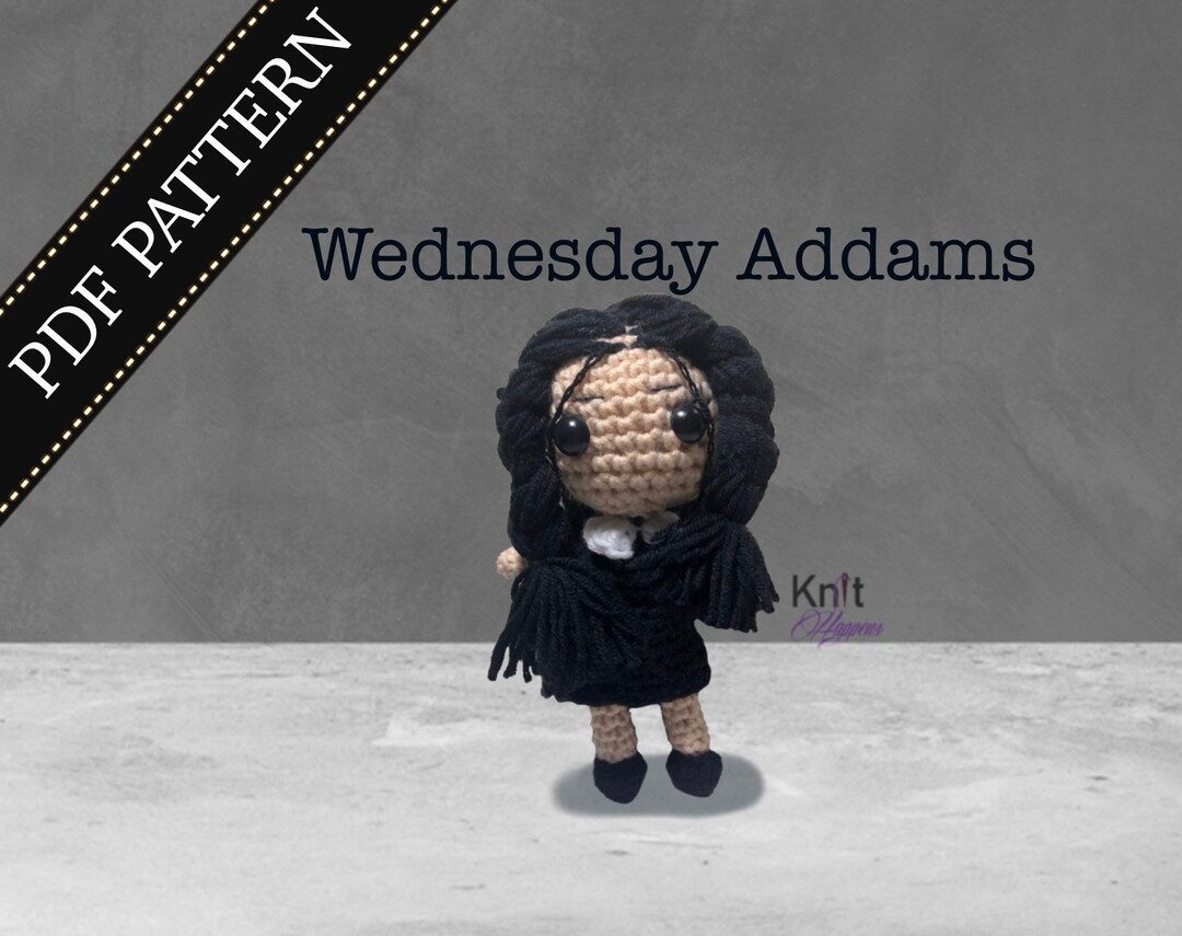 Wednesday Addams Doll Crochet Amigurumi Pattern Addams Family ENGLISH ...