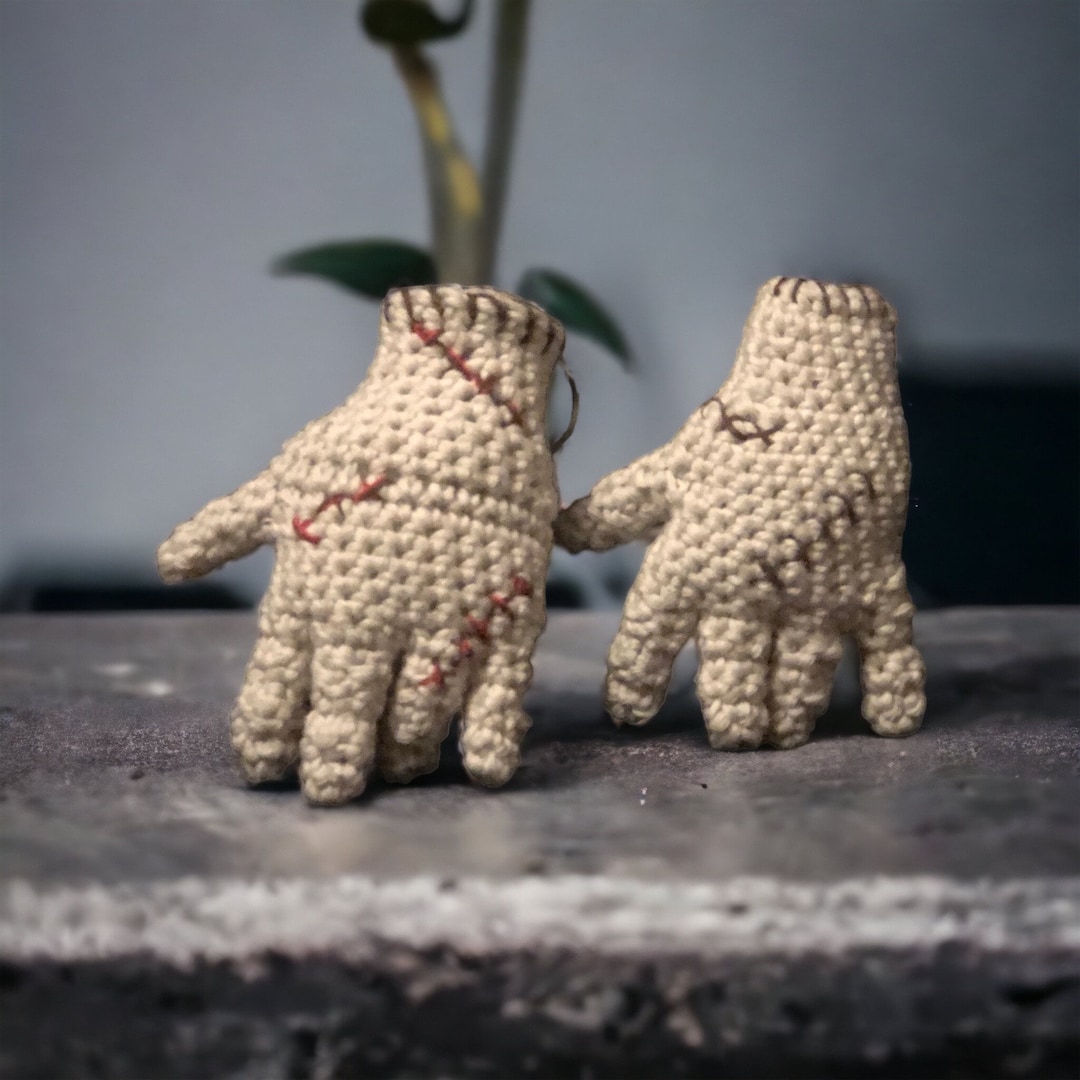 Wednesday the Thing Crochet Pattern Addams Family Amigurumi Keychain ...