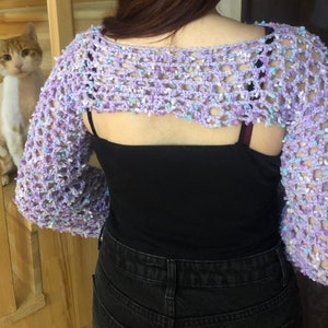 Mesh/fishnet Stitch Shrug Bolero Crochet Pattern Beginner Friendly ...