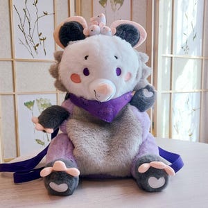 Plum Possum Plush Backpack: Snug-alongs Travel Bookbag - Etsy