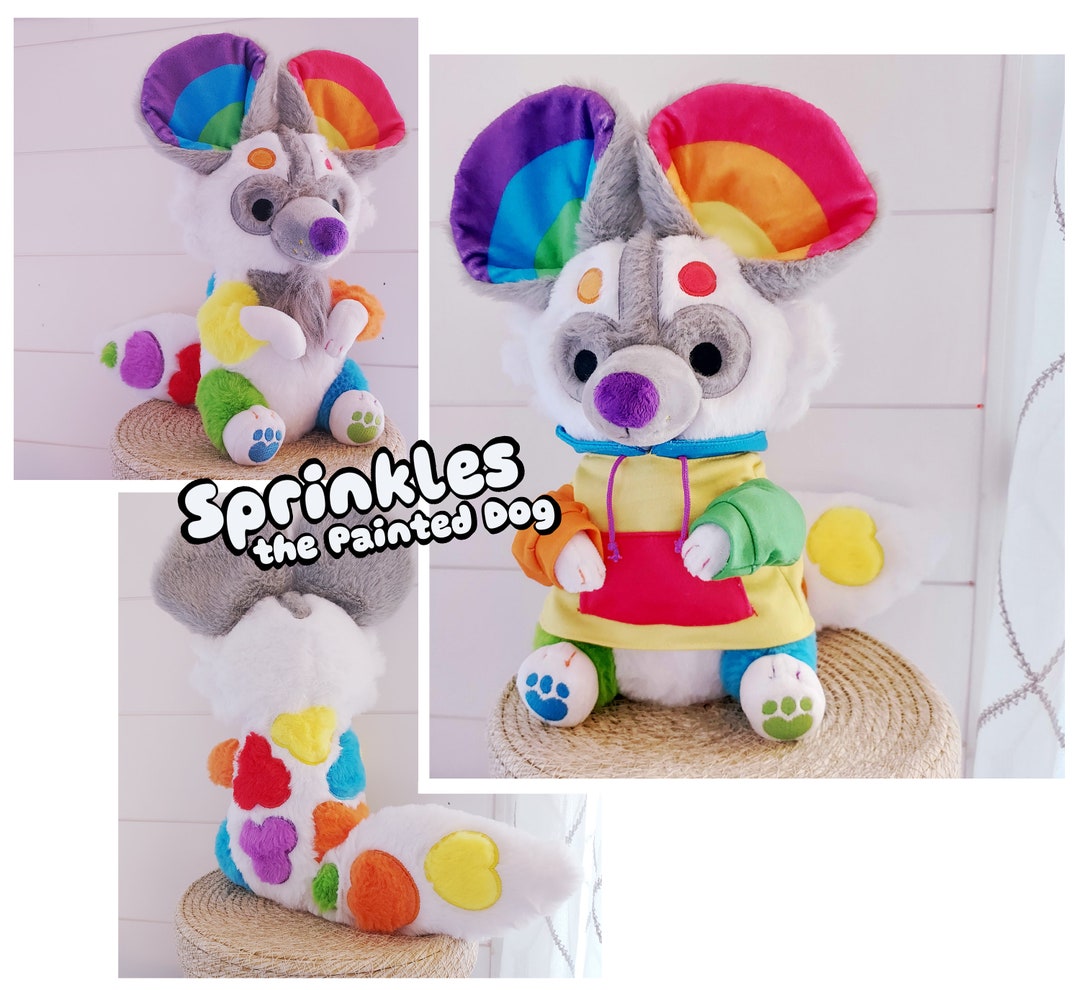 Rainbow Softs Pride Painted Dog Snuggle Paws LGBTQ Pride Plush for ...