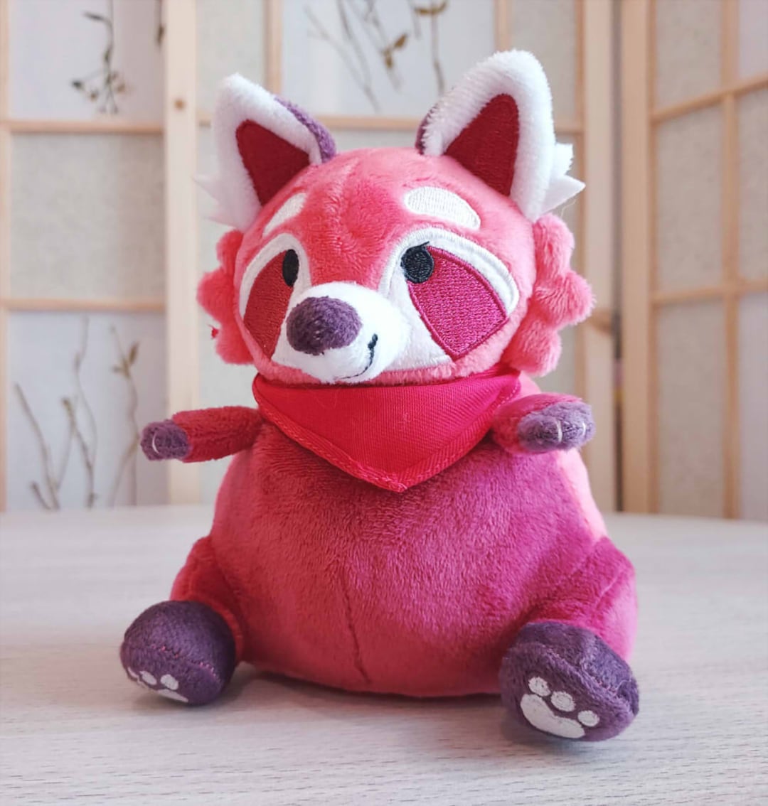 Raspberry Red Panda Plush: Minky Beanbag Stuffed Animal - Etsy