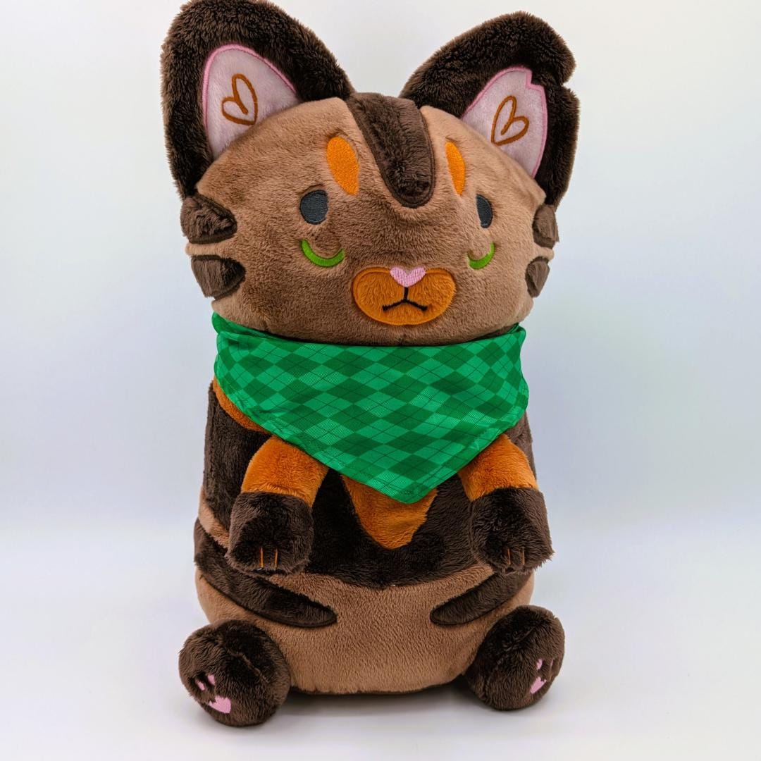 Limbo Tortie Tortoiseshell Tabby Cat Snuggle Paws Cuddle Cushion Plush ...