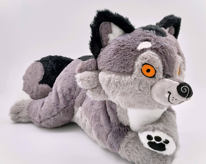 BIG ADULT WOLF Plushie Made to Order, Stuffed Wolf, 3D Realistic Art ...