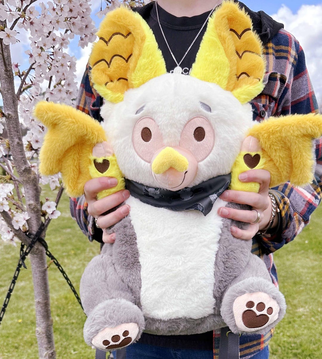 Lemon Bat Plush Backpack: Honduran White Bat Snug-alongs Bookbag - Etsy