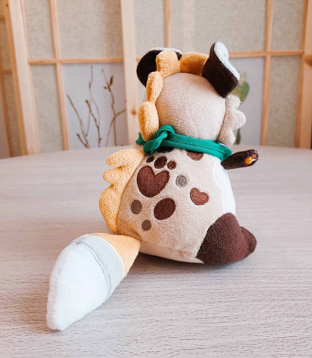BeanBuds ChocoChip the Hyena palm sized minky beanie plushies floppy soft and cute beanie babies plush