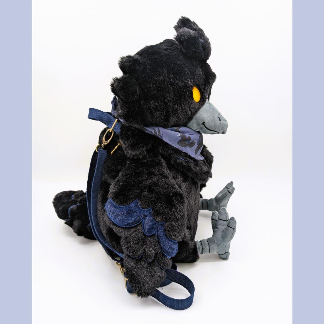 London Fog Raven Plush Backpack: Snug-alongs Faux Fur Bookbag - Etsy