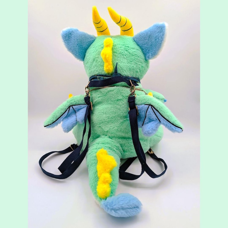 Forest Dragon Plush Backpack: Snug-alongs Faux Fur Bookbag - Etsy