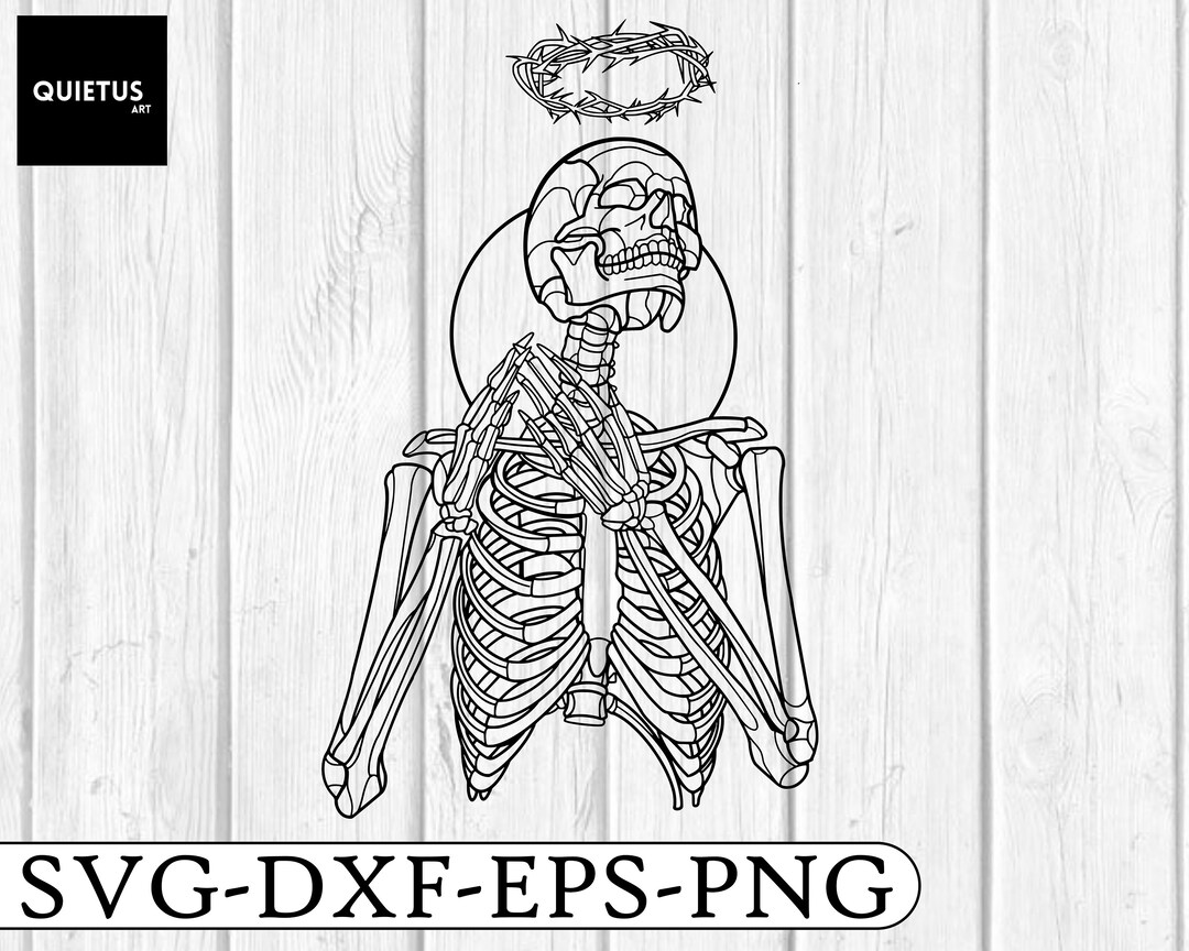Praying Skeleton SVG, Praying Skeleton SVG, UK, Praying Skeleton Vector ...