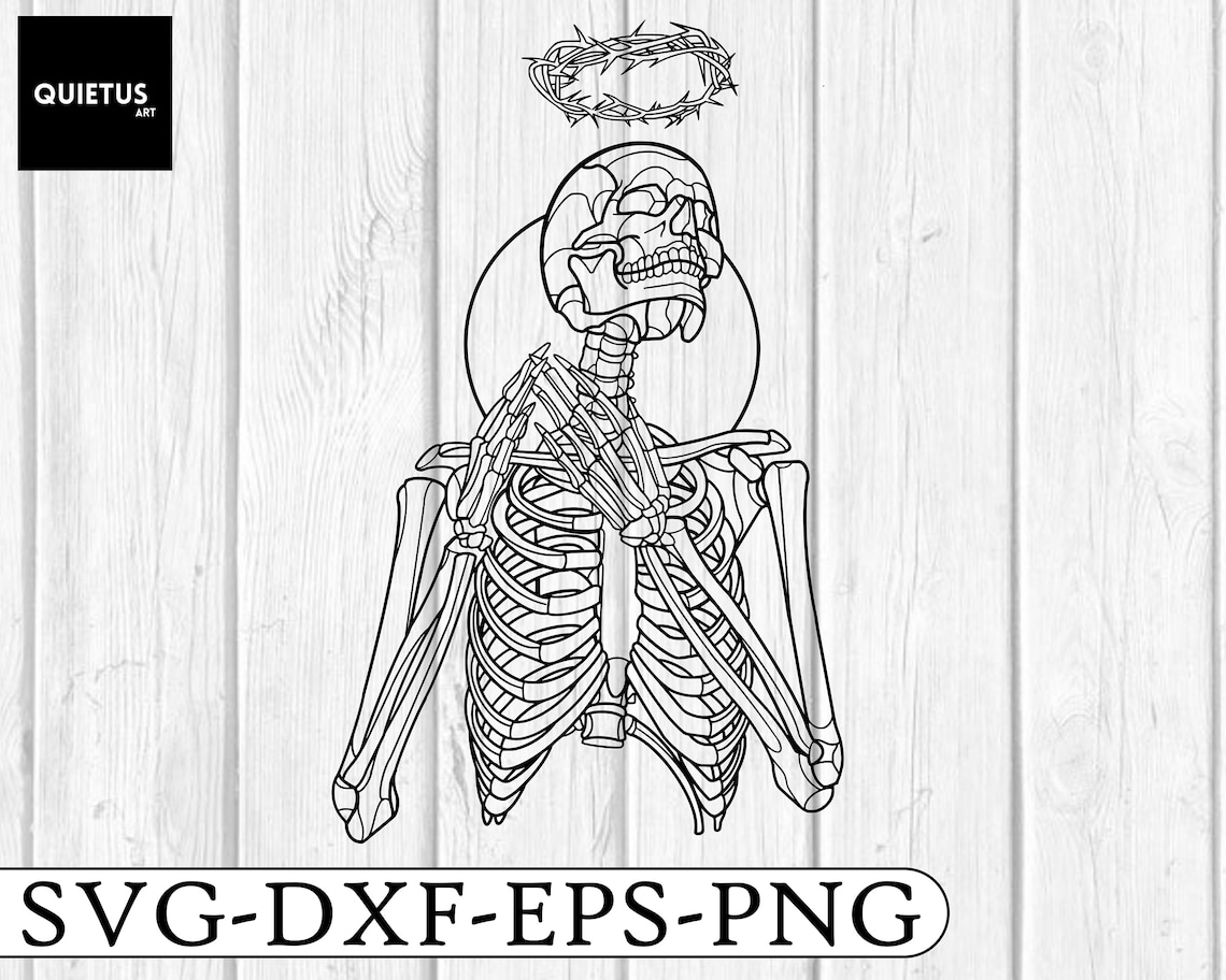 Praying Skeleton SVG, Praying Skeleton SVG, UK, Praying Skeleton Vector ...