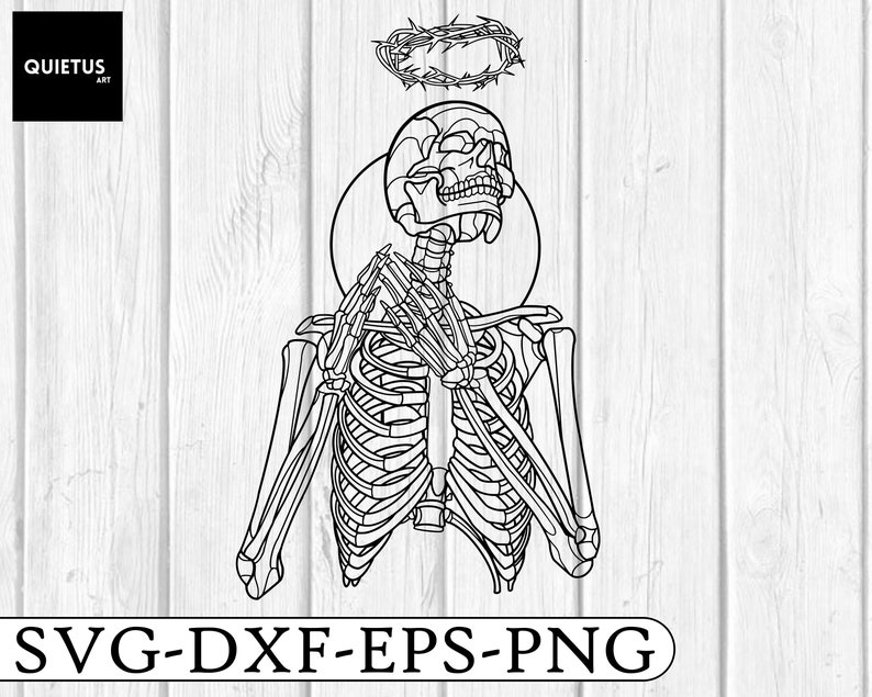 Praying Skeleton SVG, Praying Skeleton SVG, UK, Praying Skeleton Vector ...