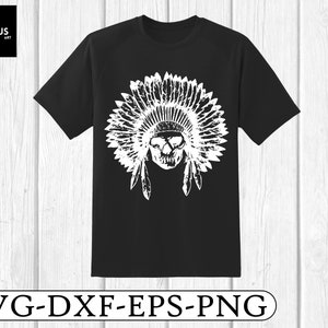 Native American SVG, Skull SVG, UK, Native American Vector, Native ...