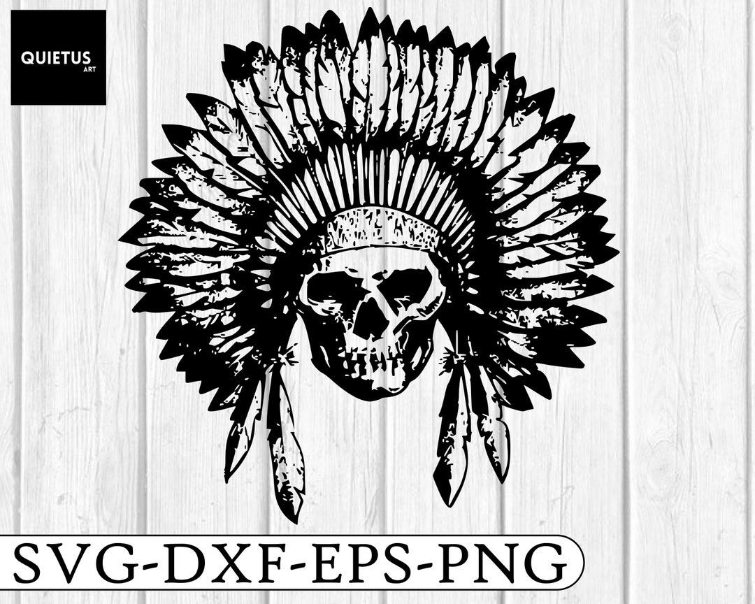 Native American SVG, Skull SVG, UK, Native American Vector, Native ...
