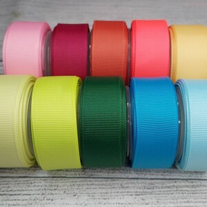 50 Yard Ribbon Lot, Ribbon Bundle, Ribbon Kit, 7/8 Solid Grosgrain ...