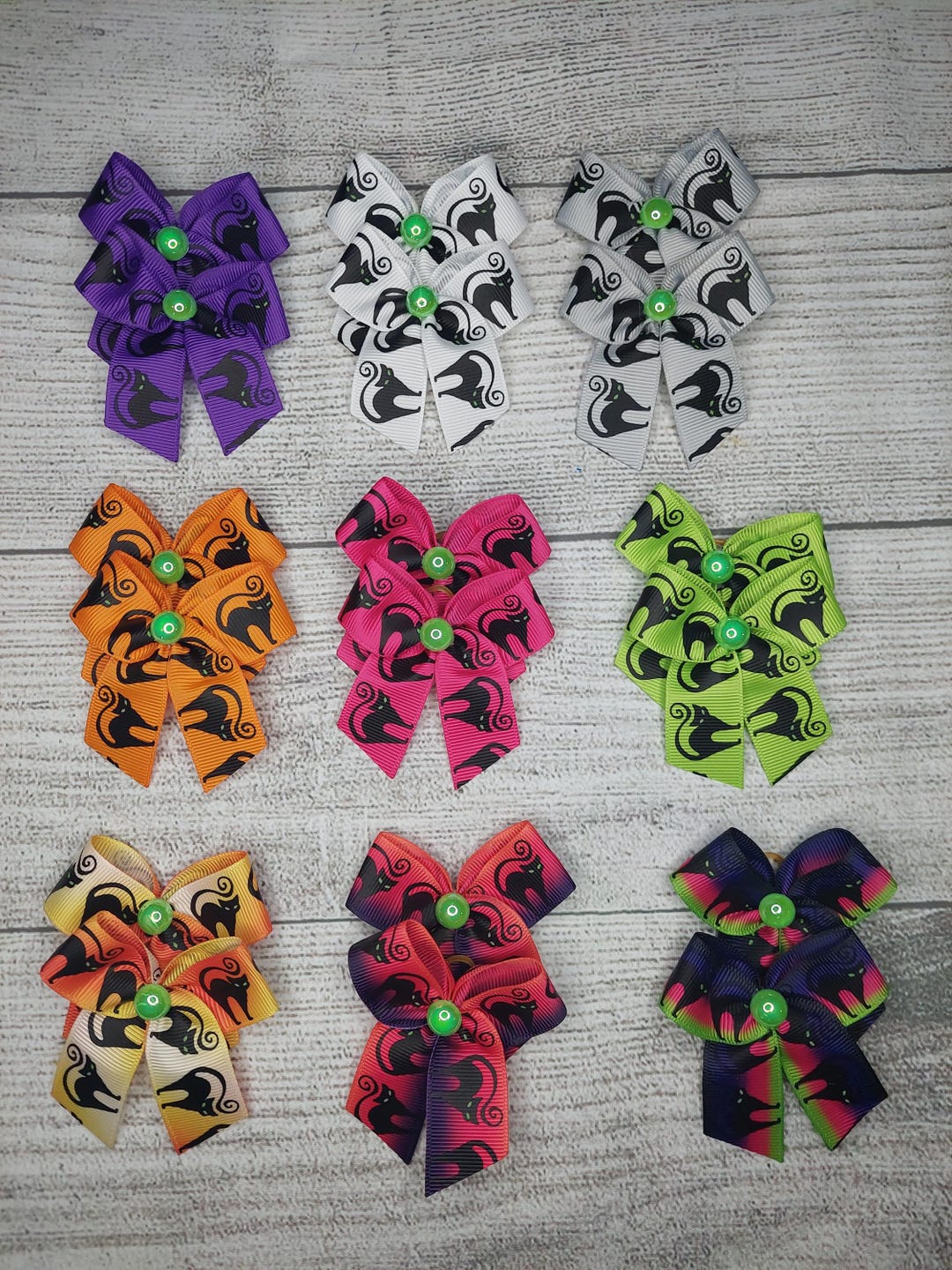 48 (24 Pair) Dog Grooming Bows, Halloween Prints, Wholesale Pack, Top ...