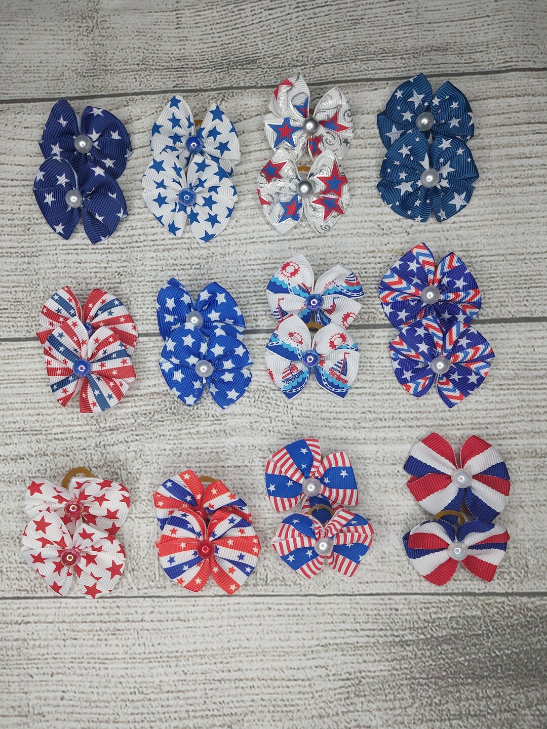 48 Round Dog Grooming Hair Bows, Topknot Bows, Wholesale Pack ...
