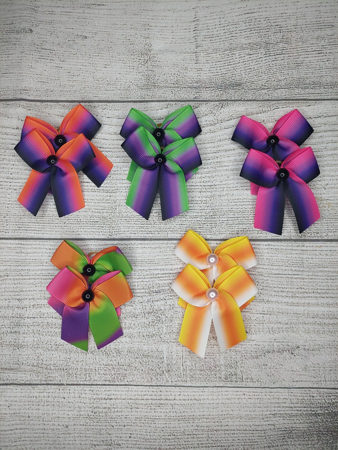 48 Dog Grooming Bows, Ombre Colors, Wholesale Pack, Top Knot Bows ...