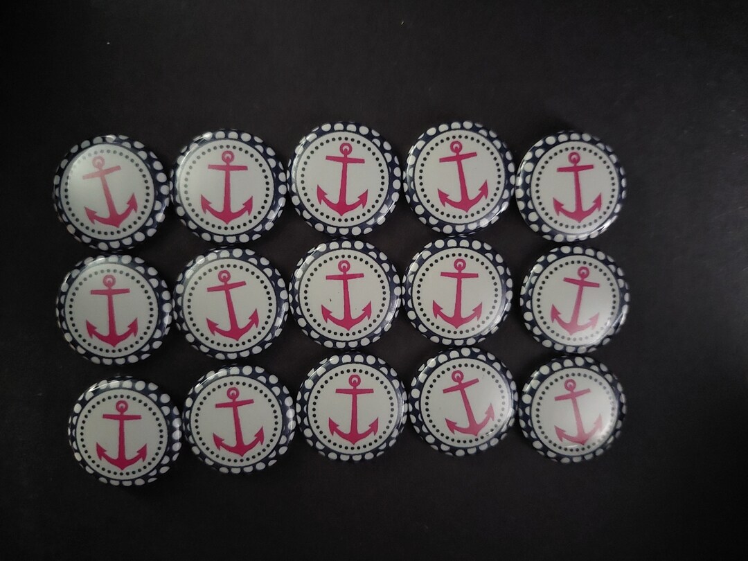 15-1" Metal Flatback Buttons (no Pin), Craft Embellishment, Anchors - Etsy