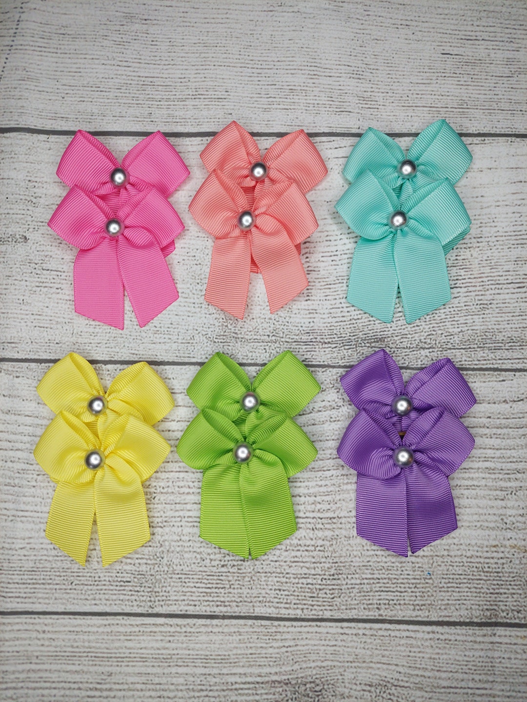 48 Dog Grooming Bows, Pastel Solid Colors, Wholesale Pack, Top Knot ...