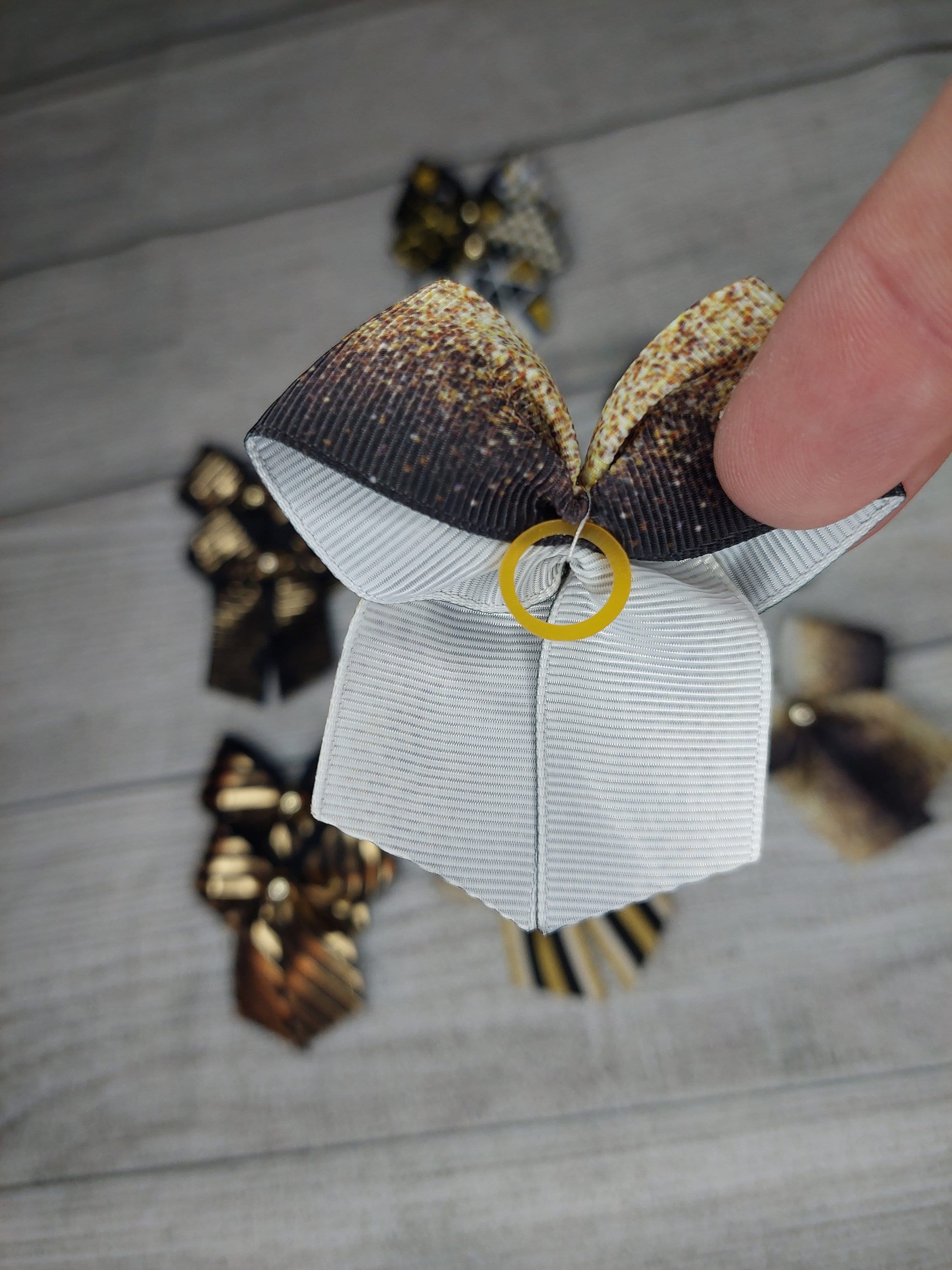 48 Dog Grooming Bows, Black and Hold Foil Prints, Wholesale Pack, Top ...