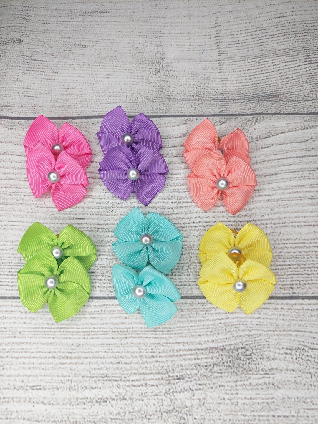 48 Round Dog Grooming Bow Rounds, Topknot Bows, Wholesale Pack, Solid ...