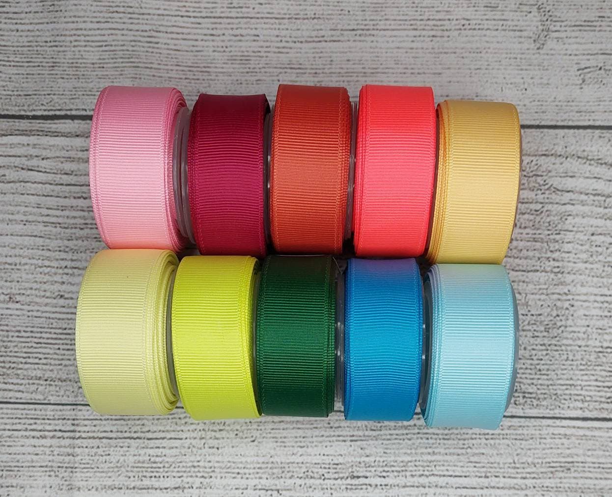 50 Yard Ribbon Lot, Ribbon Bundle, Ribbon Kit, 7/8 Solid Grosgrain ...