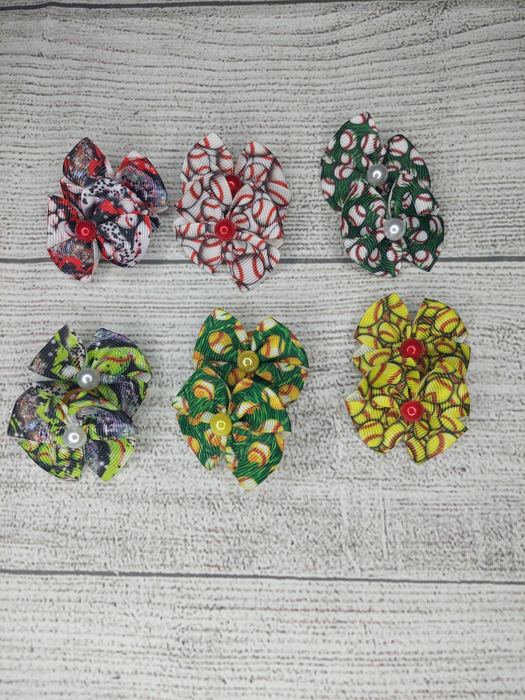 48 Paired Round Dog Grooming Bow Rounds, Topknot Bows, Wholesale Pack ...