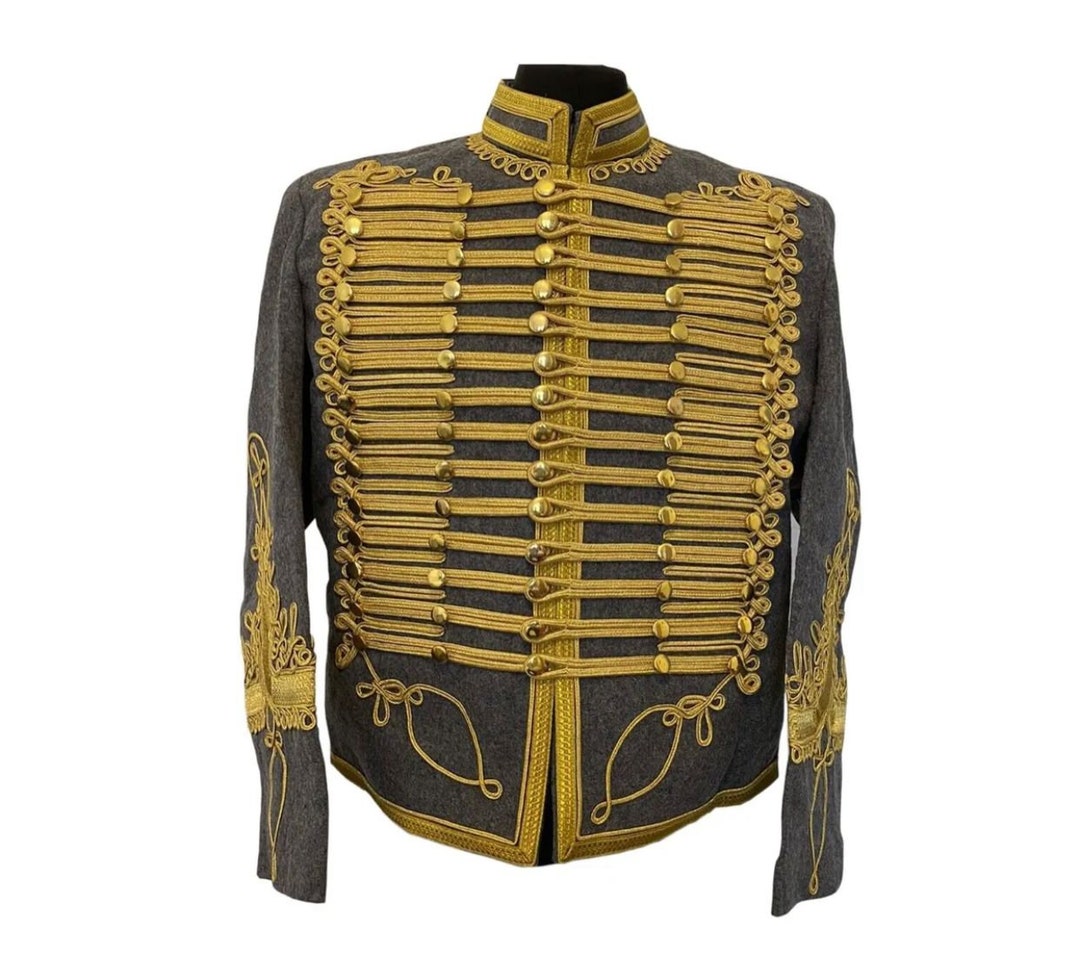 Mens Scottish Napoleonic Hussar Jacket Handmade 18th Century Vintage ...