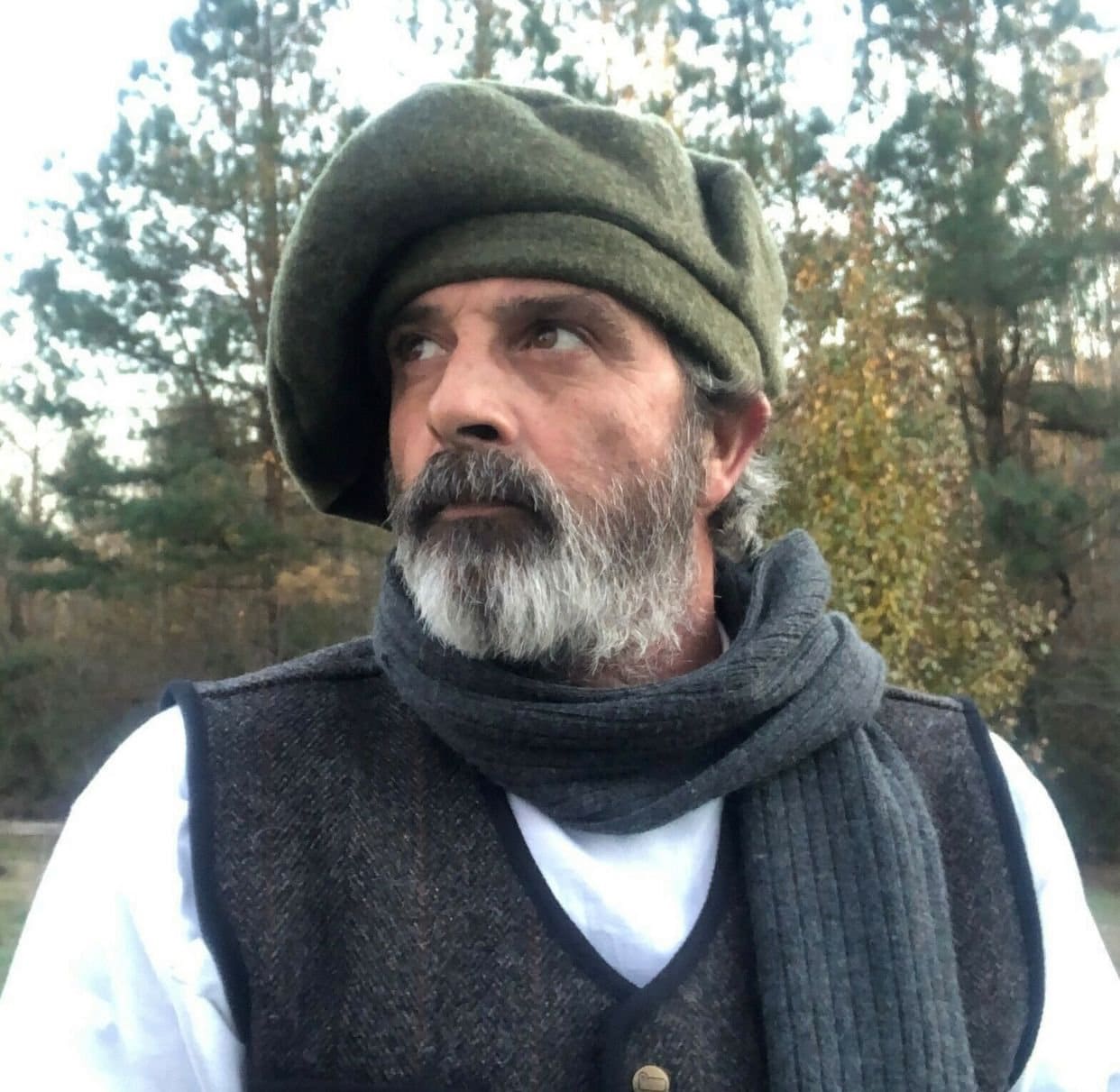 Mens Handmade Green Wool Bonnet Scottish Highland Tranditional Kilt Hat ...