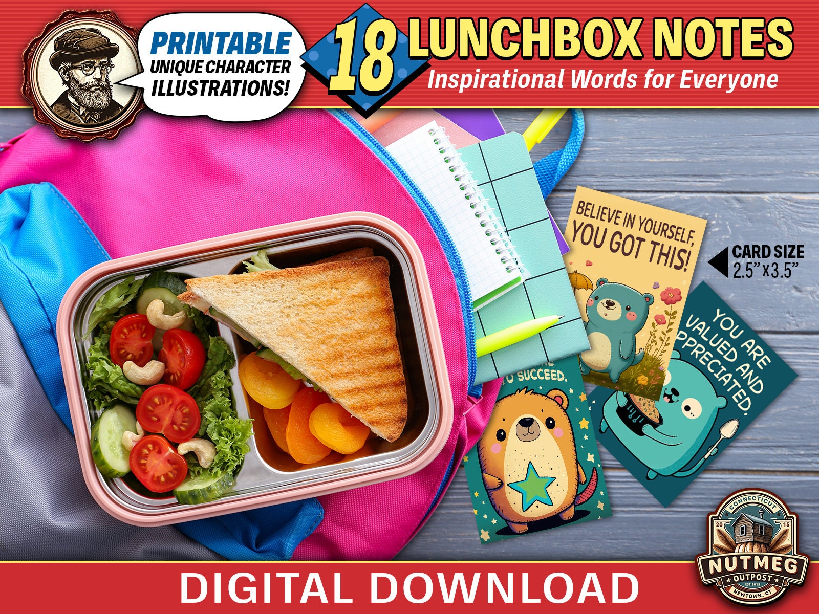 Printable Lunchbox Notes - Cute Anime Animals | Fun Fantasy Creatures ...