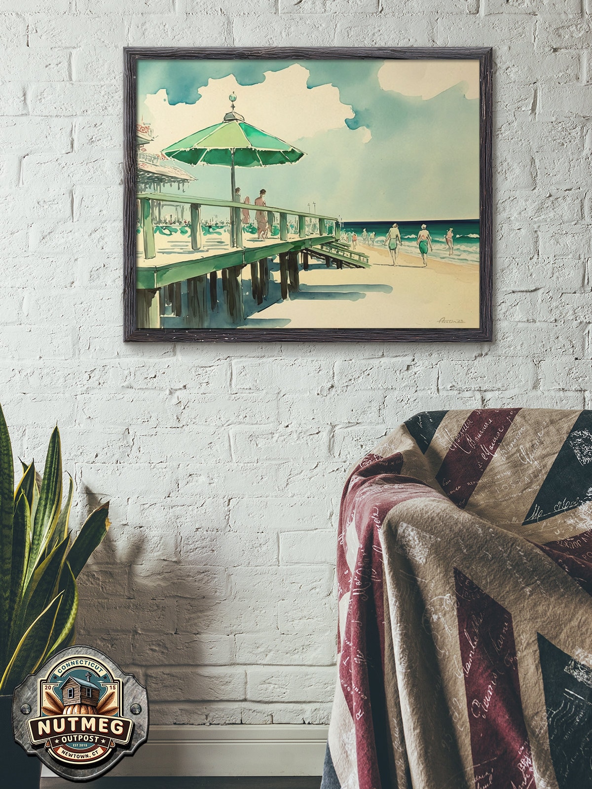 Printable Art - Ocean Beach Boardwalk | Rustic Americana | Landscape ...