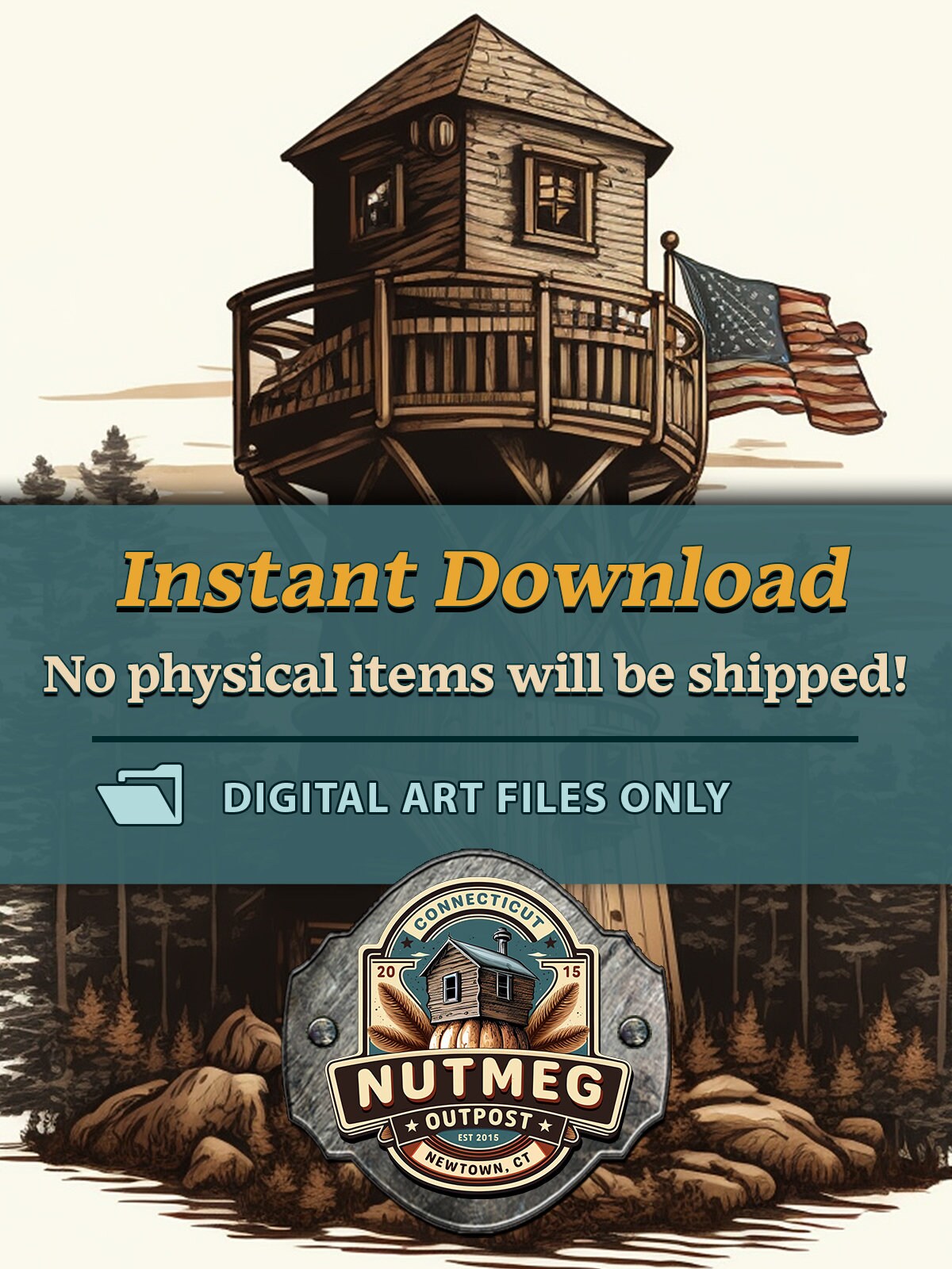 Printable Art - Ocean Beach Boardwalk | Rustic Americana | Landscape ...